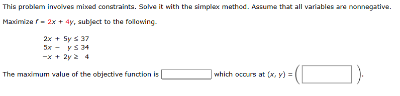 Solved This problem involves mixed constraints. Solve it | Chegg.com