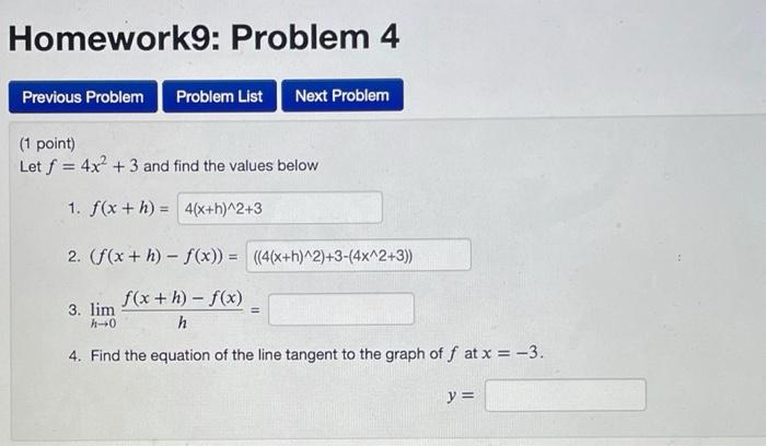 Solved Homework9: Problem 4 Previous Problem Problem List | Chegg.com