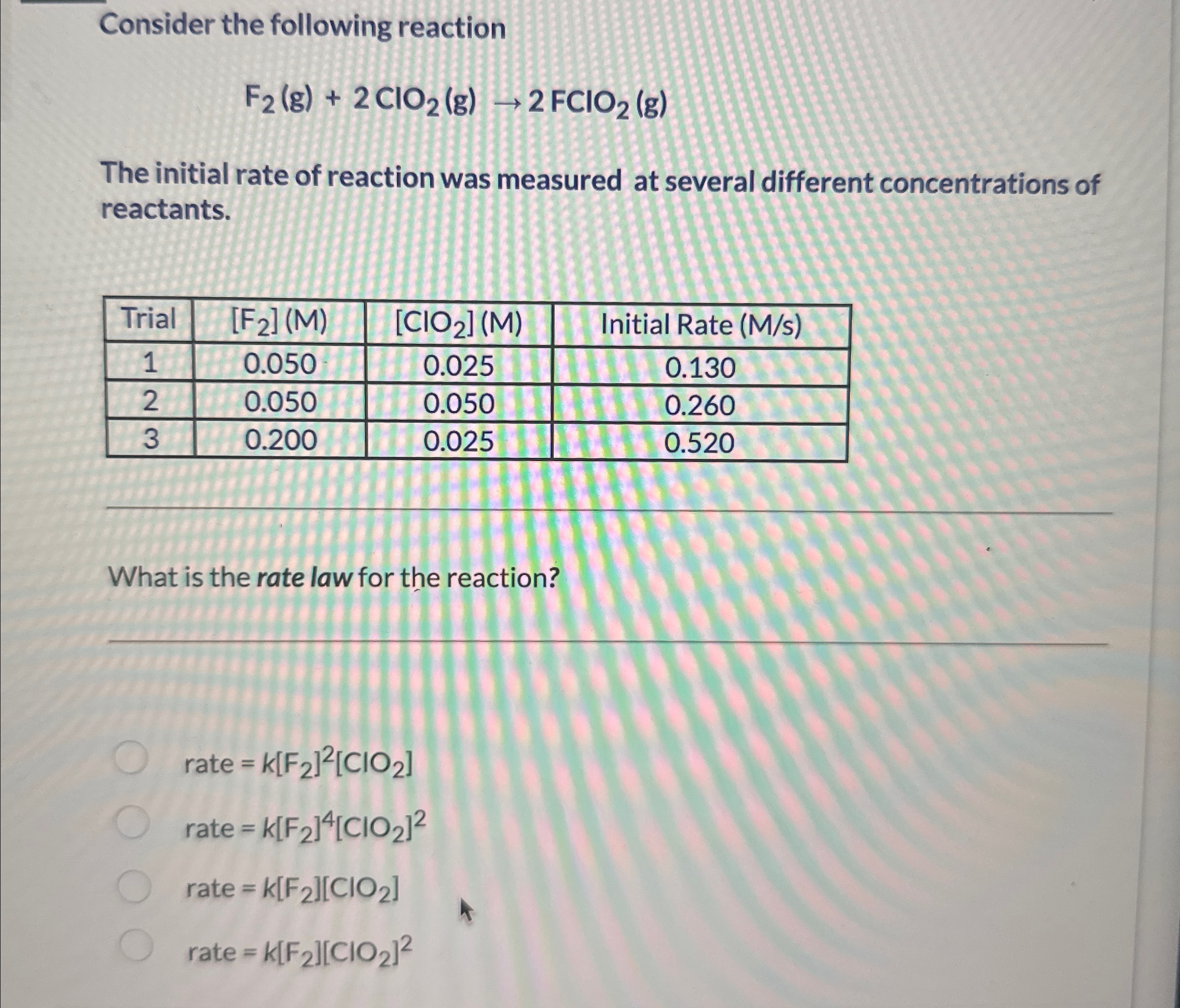 Solved Consider the following | Chegg.com