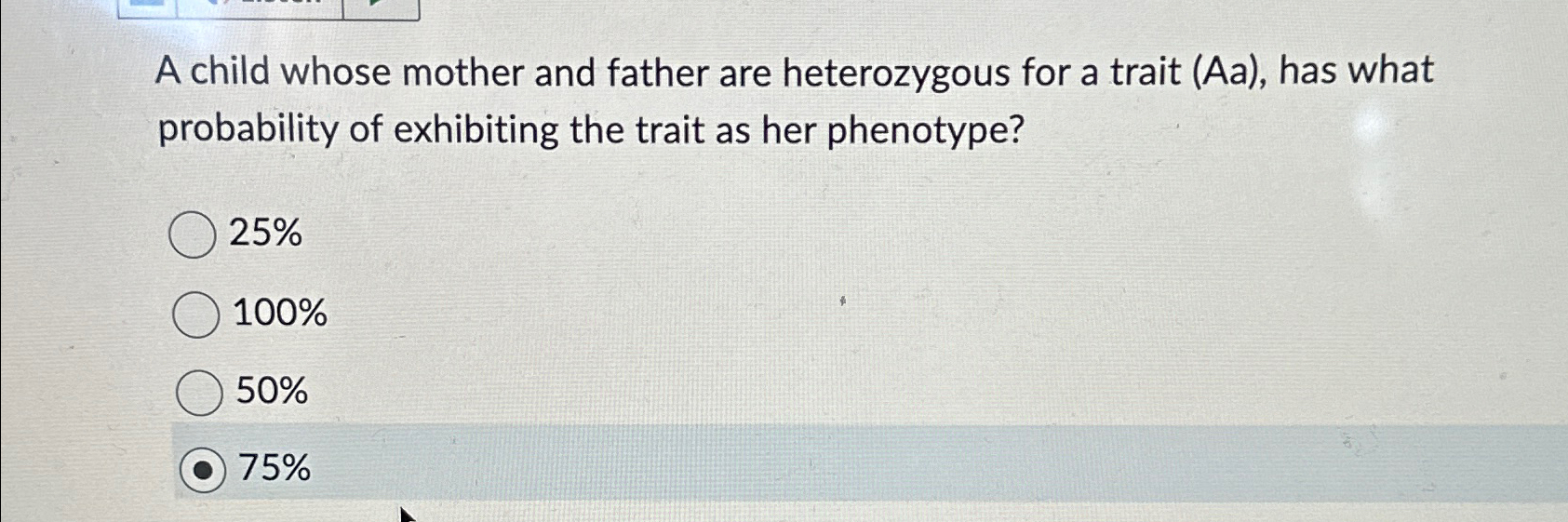 Solved A child whose mother and father are heterozygous for | Chegg.com