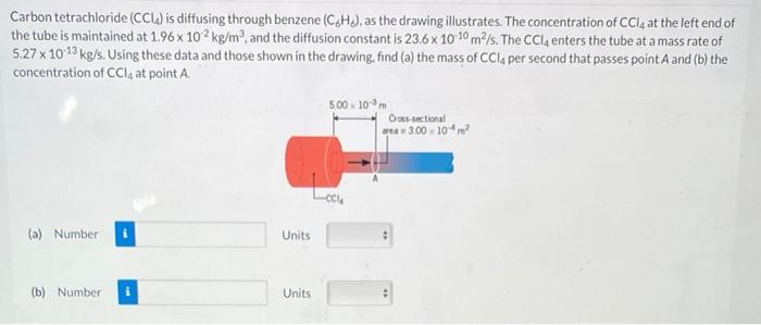 Solved Carbon tetrachloride (CCl4) is diffusing through | Chegg.com