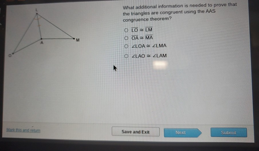 Solved What additional information is needed to prove that | Chegg.com