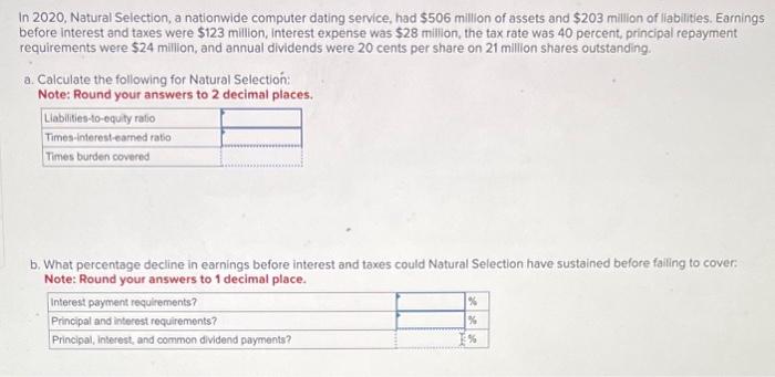 Solved In 2020, Natural Selection, a nationwide computer | Chegg.com