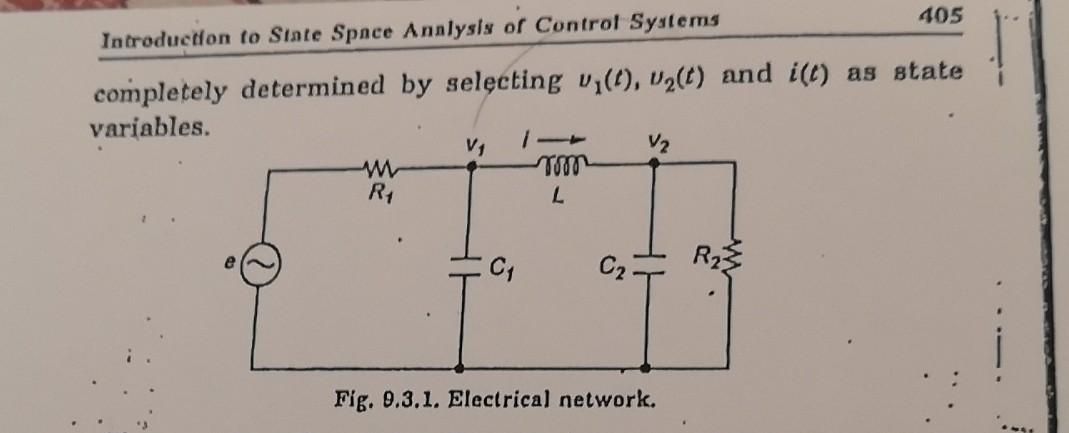 Solved 405 Introduction to State Space Annlysis of Control | Chegg.com