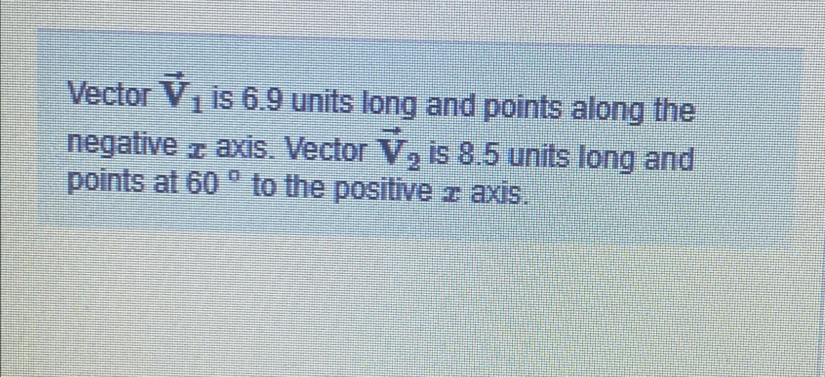 Vector vec(V)_(1) is 6.9 units long and points along | Chegg.com