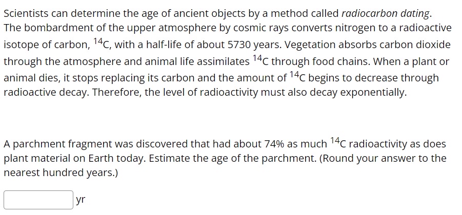 Solved Need help with this Exponential Growth and Decay | Chegg.com