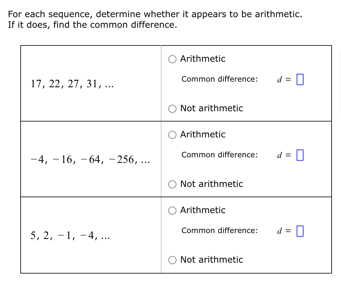 Solved For Each Sequence Determine Whether It Appears To Be