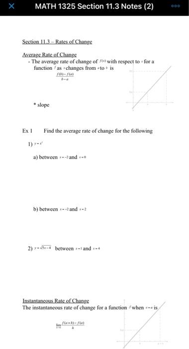 Solved MATH 1325 Section 11.3 Notes (2) 000 Section 11.3 – | Chegg.com