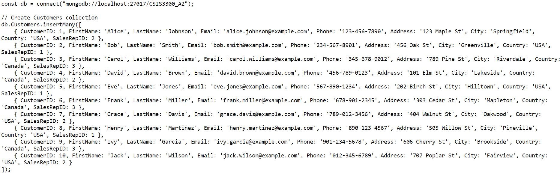 Solved Asnswer 20 ﻿questions using NoSQL and this database | Chegg.com