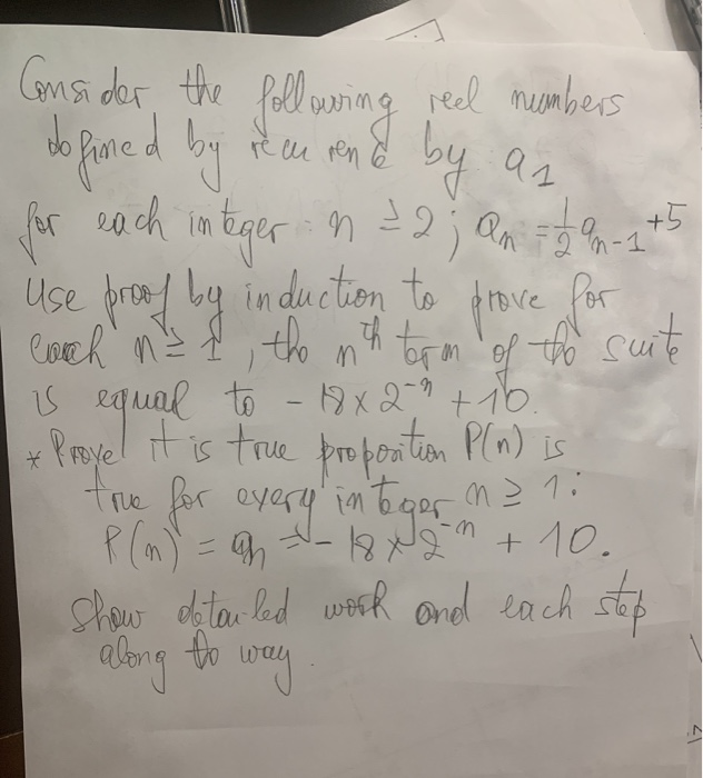 Solved Consider the following reel numbers do fined by | Chegg.com