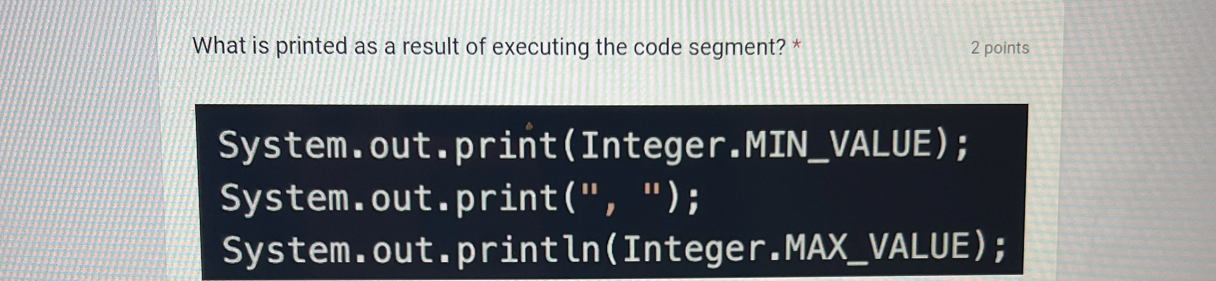 Solved What is printed as a result of executing the code | Chegg.com