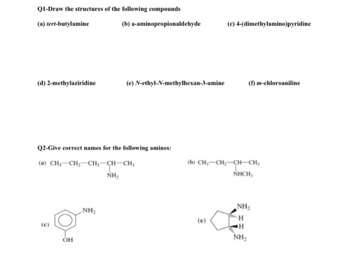 Solved Q1-Draw the structures of the following compounds (a) | Chegg.com