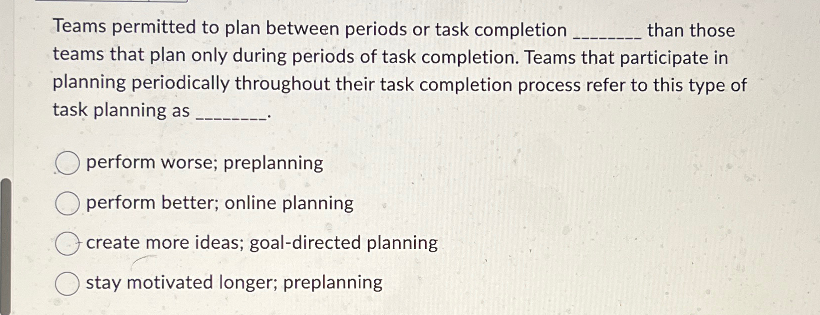 Solved Teams permitted to plan between periods or task | Chegg.com