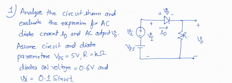 Solved Analyse the circuit shown andevaluate the expression | Chegg.com