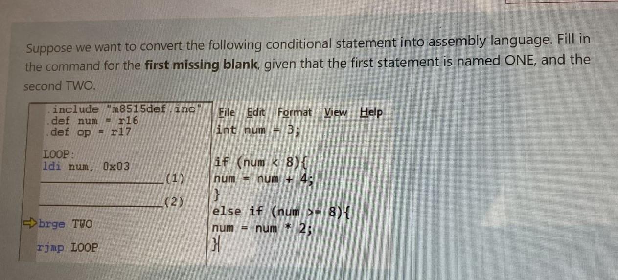 Solved Suppose we want to convert the following conditional | Chegg.com
