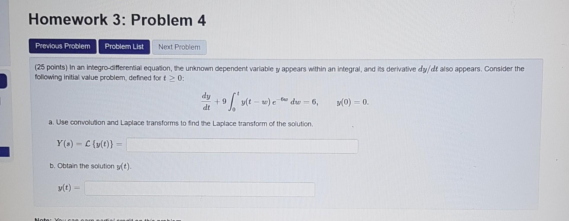 Solved Homework 3 Problem 4 Previous Problem Problem List 9108