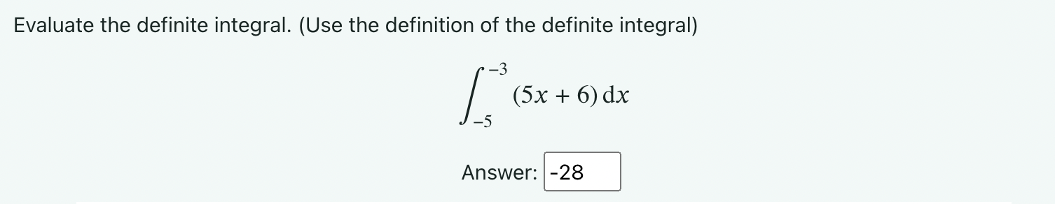 Solved Evaluate the definite integral. (Use the definition | Chegg.com