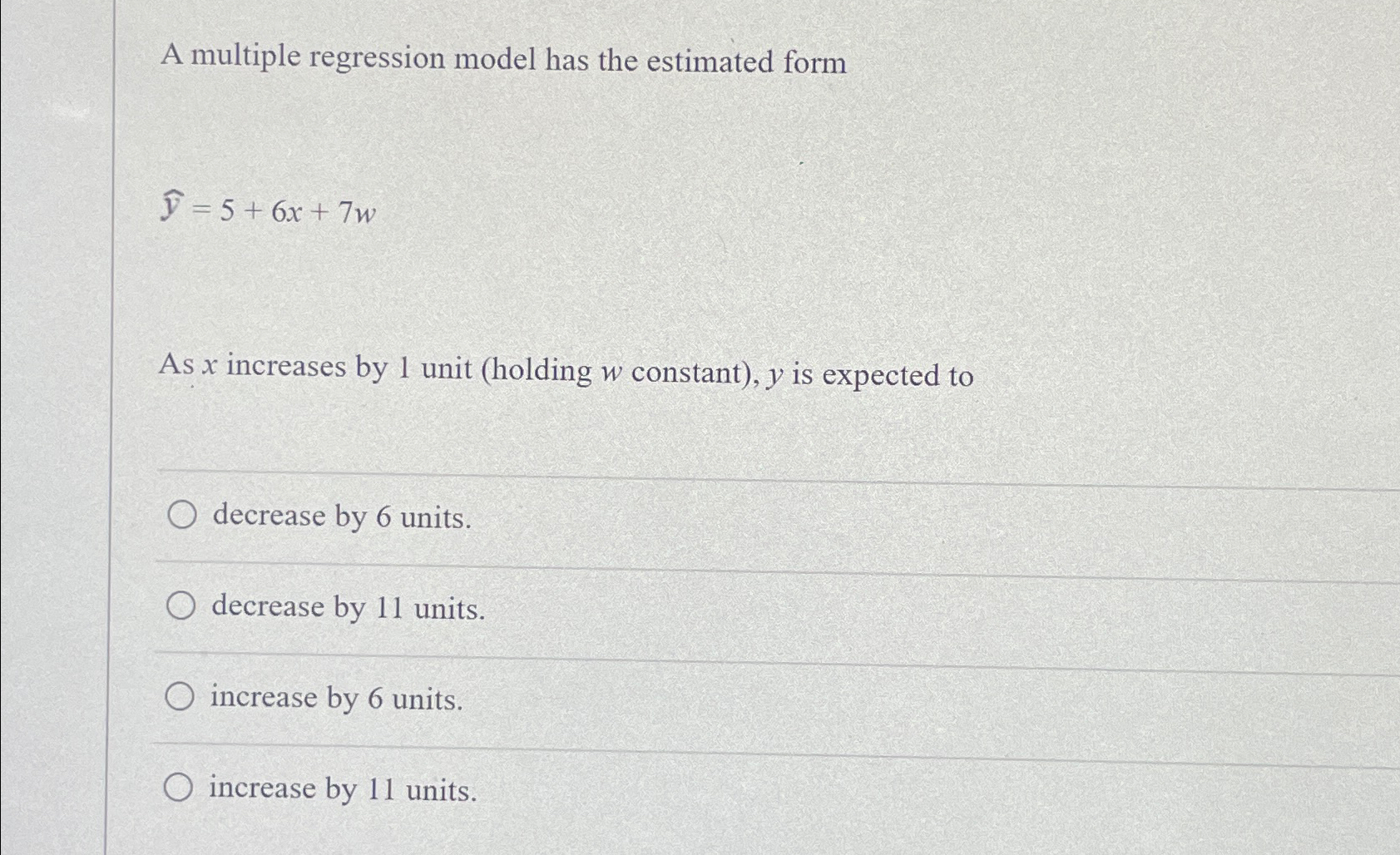 Solved A multiple regression model has the estimated | Chegg.com