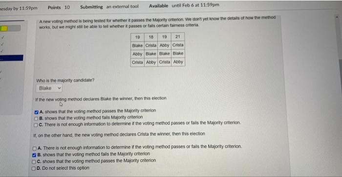 Solved A new voling method is being tested for whether it | Chegg.com