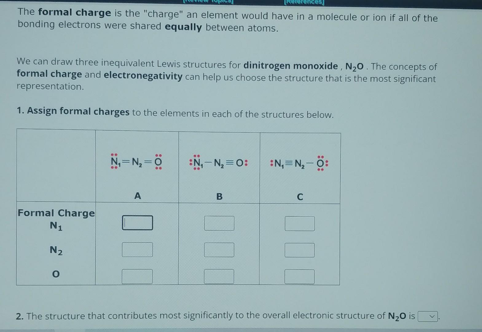 Solved The formal charge is the "charge" an element would | Chegg.com