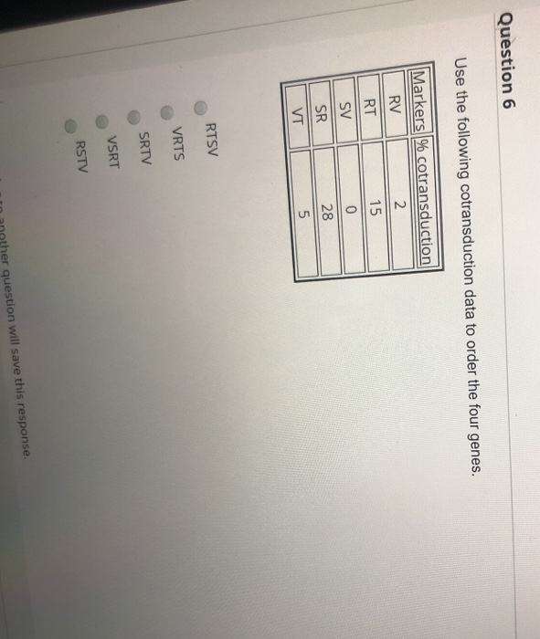 Solved Question 6 Use the following cotransduction data to | Chegg.com
