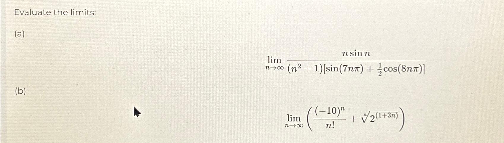 Solved Evaluate the | Chegg.com