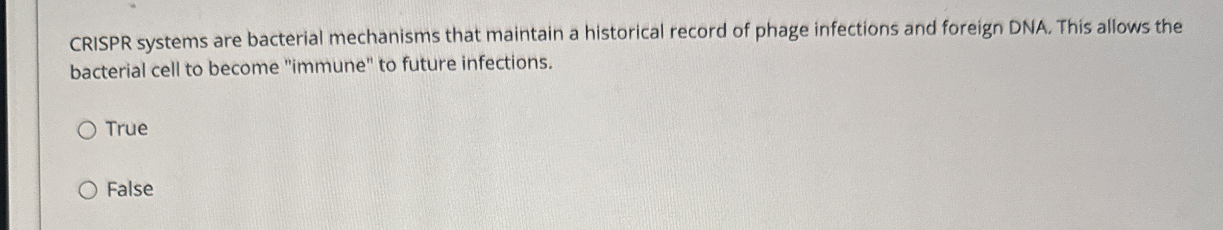 Solved CRISPR systems are bacterial mechanisms that maintain | Chegg.com