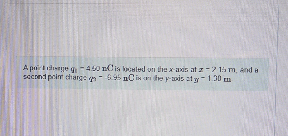 Solved A point charge q1=4.50nC ﻿is located on the x-axis at | Chegg.com