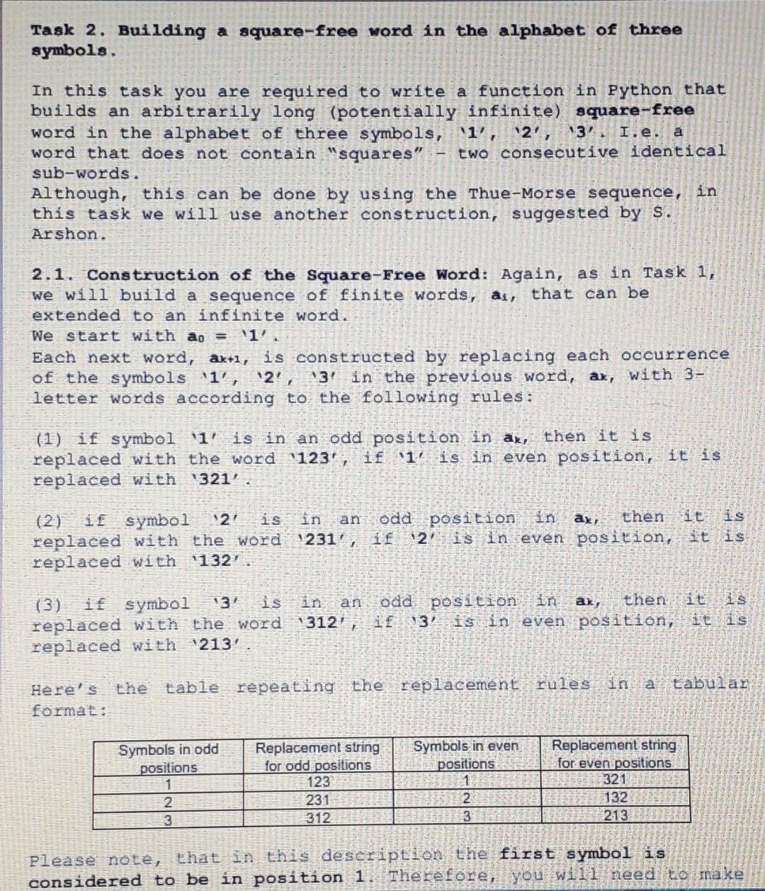 Solved ASSESSMENT DETAILS 0. Introduction. The Thue-Morse | Chegg.com