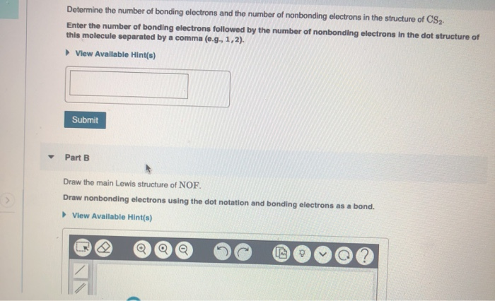 Solved Determine The Number Of Bonding Electrons And The
