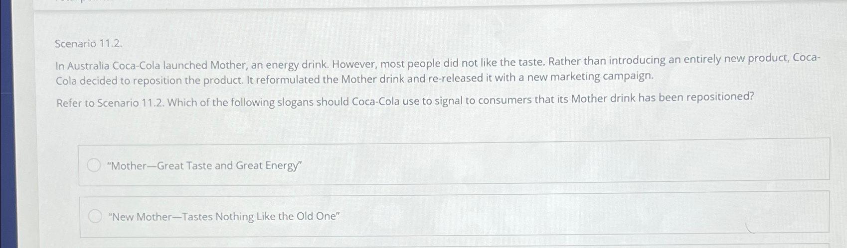 Solved Scenario 11.2 .In Australia Coca-Cola launched | Chegg.com