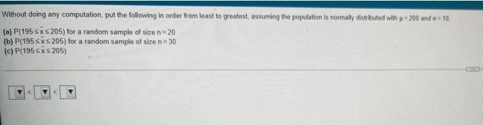 Solved Without doing any computation, put the following in | Chegg.com