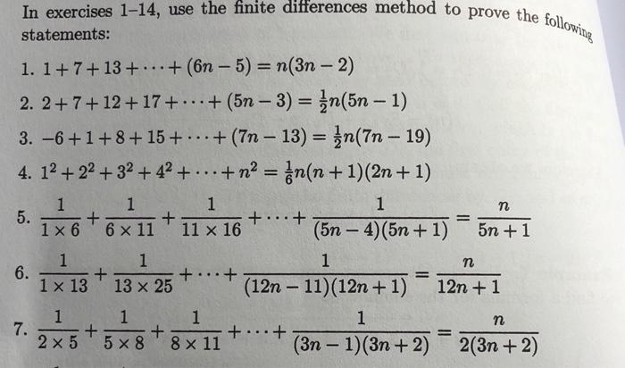 Solved In exercises 1-14, use the finite differences method | Chegg.com