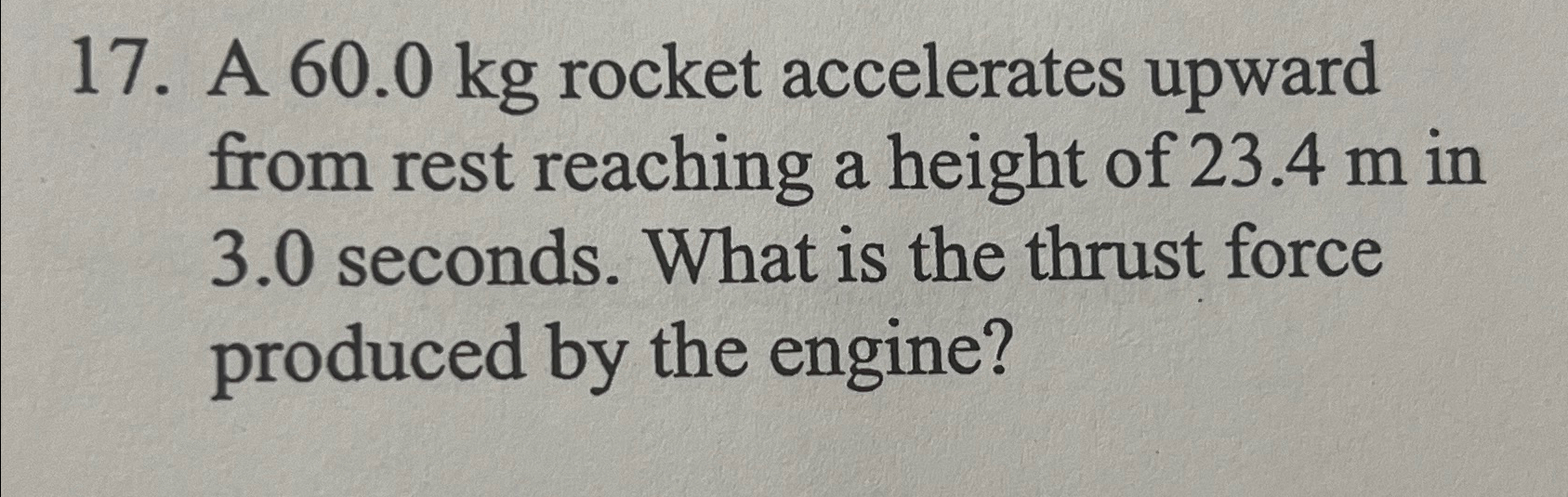 Solved A 60.0kg ﻿rocket accelerates upward from rest | Chegg.com