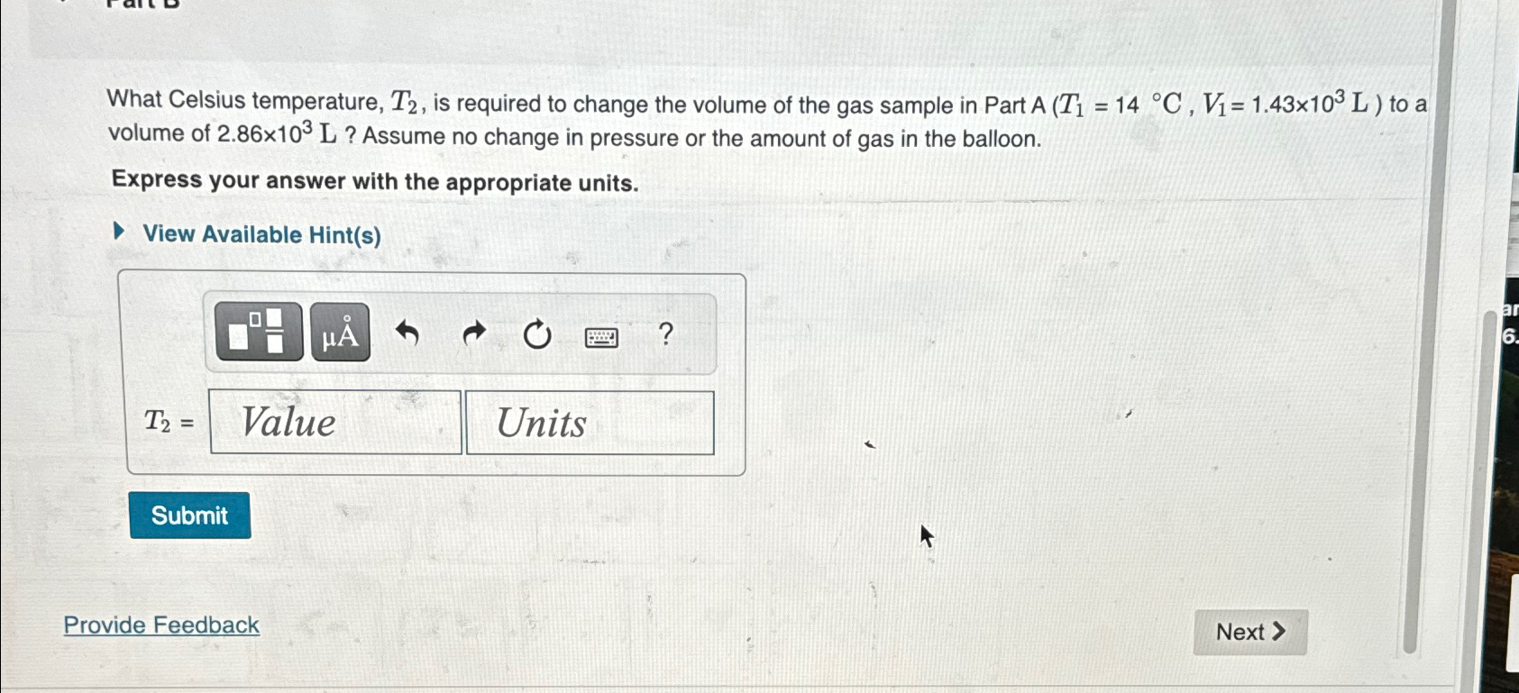 Solved What Celsius temperature, T2, ﻿is required to change | Chegg.com