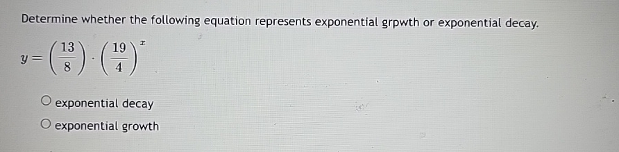 Solved Determine whether the following equation represents | Chegg.com