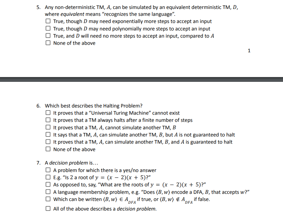 Solved Any non-deterministic TM,A, ﻿can be simulated by an | Chegg.com