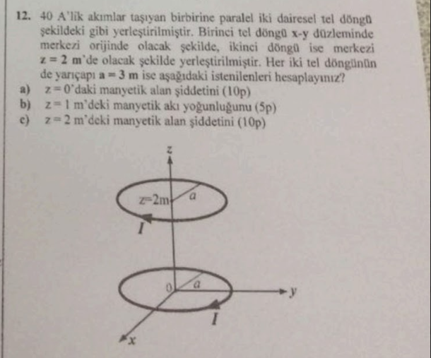 [Solved]: Two parallel circular wire loops, each carrying a