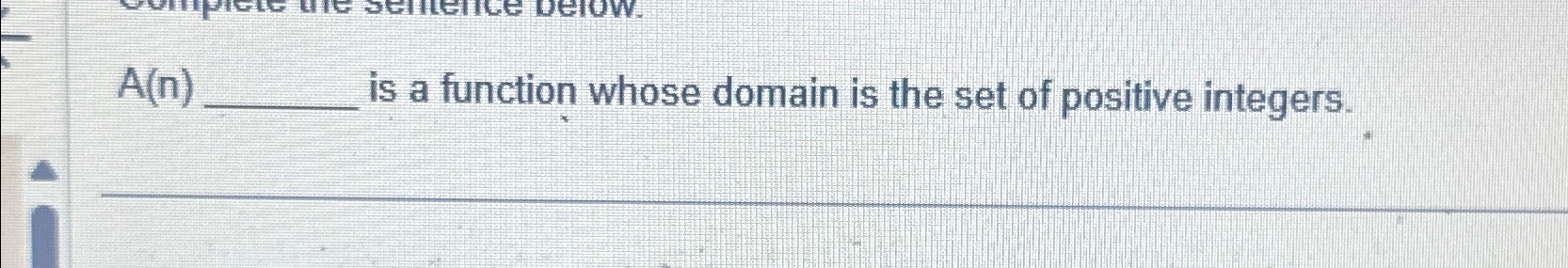 Solved A(n) ﻿is a function whose domain is the set of | Chegg.com