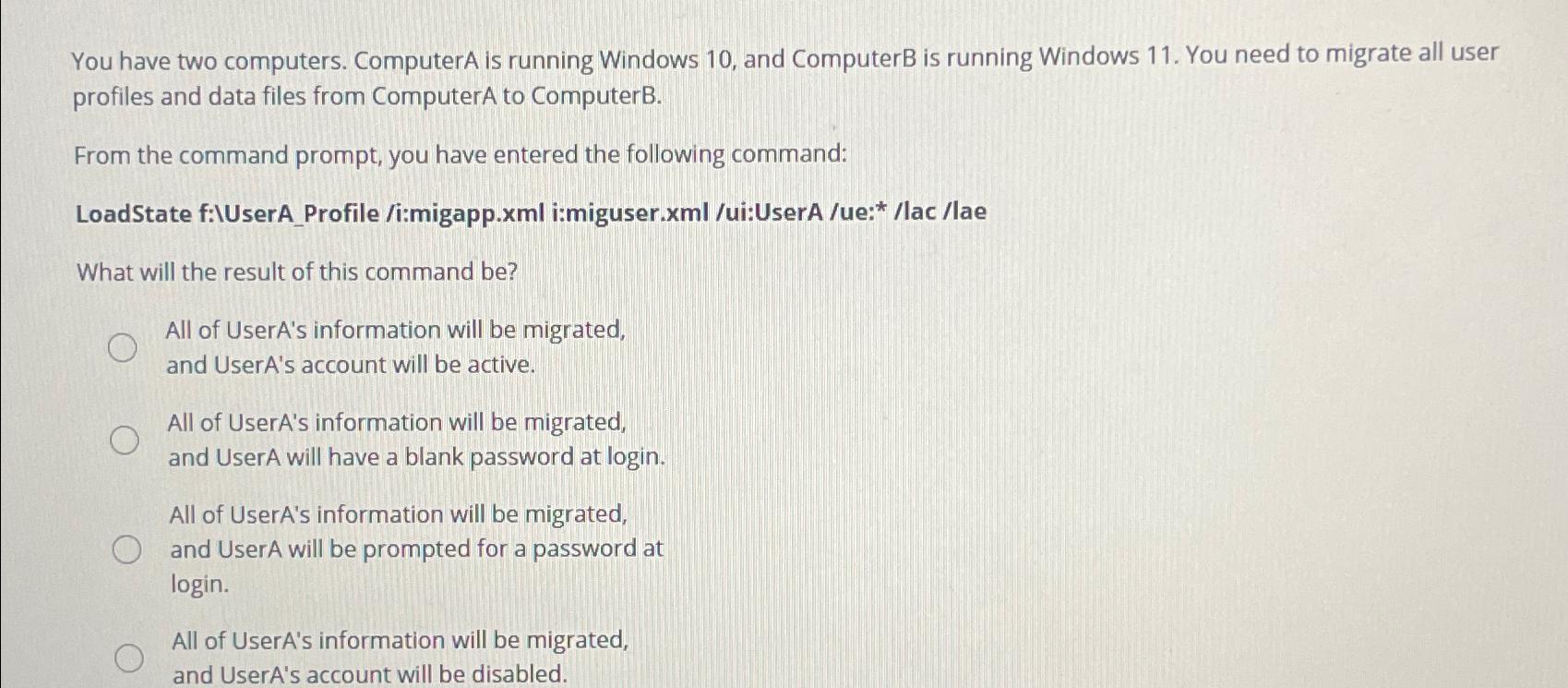 Solved You have two computers. ComputerA is running Windows | Chegg.com