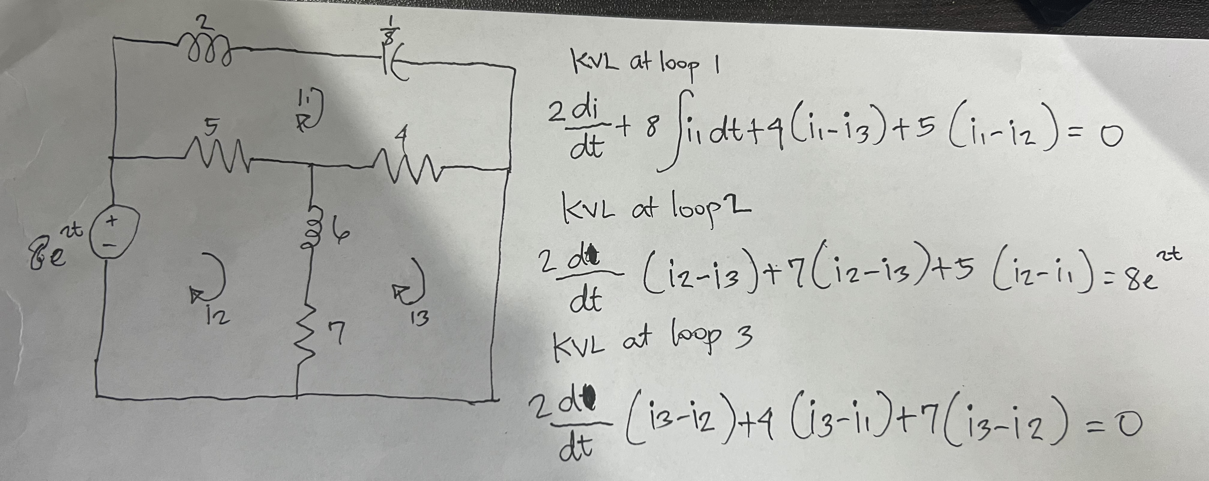 Solved Solve the KVL loop 1,2,3 ﻿show your solution and make | Chegg.com