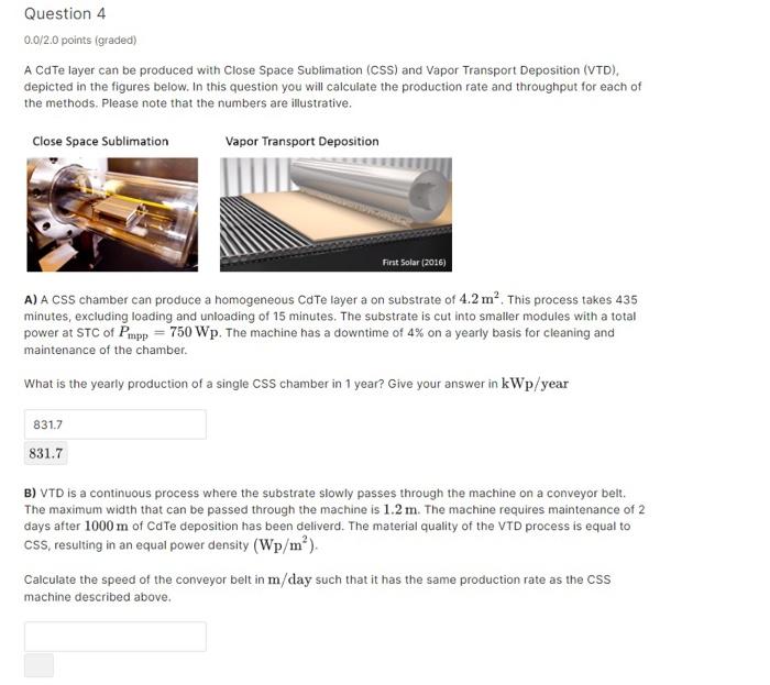 Solved A CdTe layer can be produced with Close Space | Chegg.com