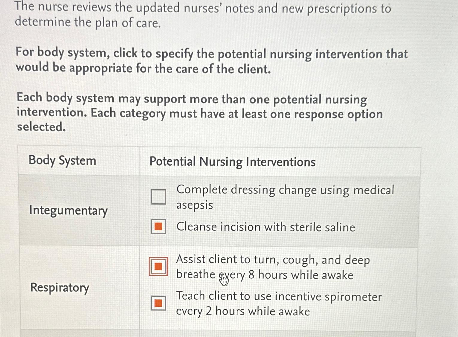 Solved The nurse reviews the updated nurses' notes and new | Chegg.com