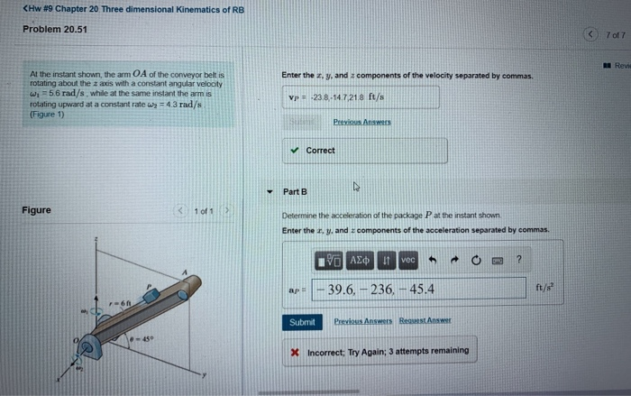 Solved Review At the instant shown, the arm OA of the | Chegg.com