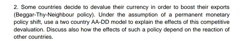 Solved 2. Some countries decide to devalue their currency in | Chegg.com