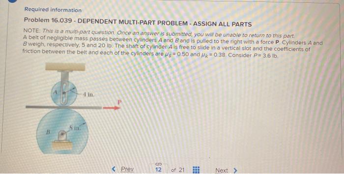Solved Required Information Problem 16039 Dependent 