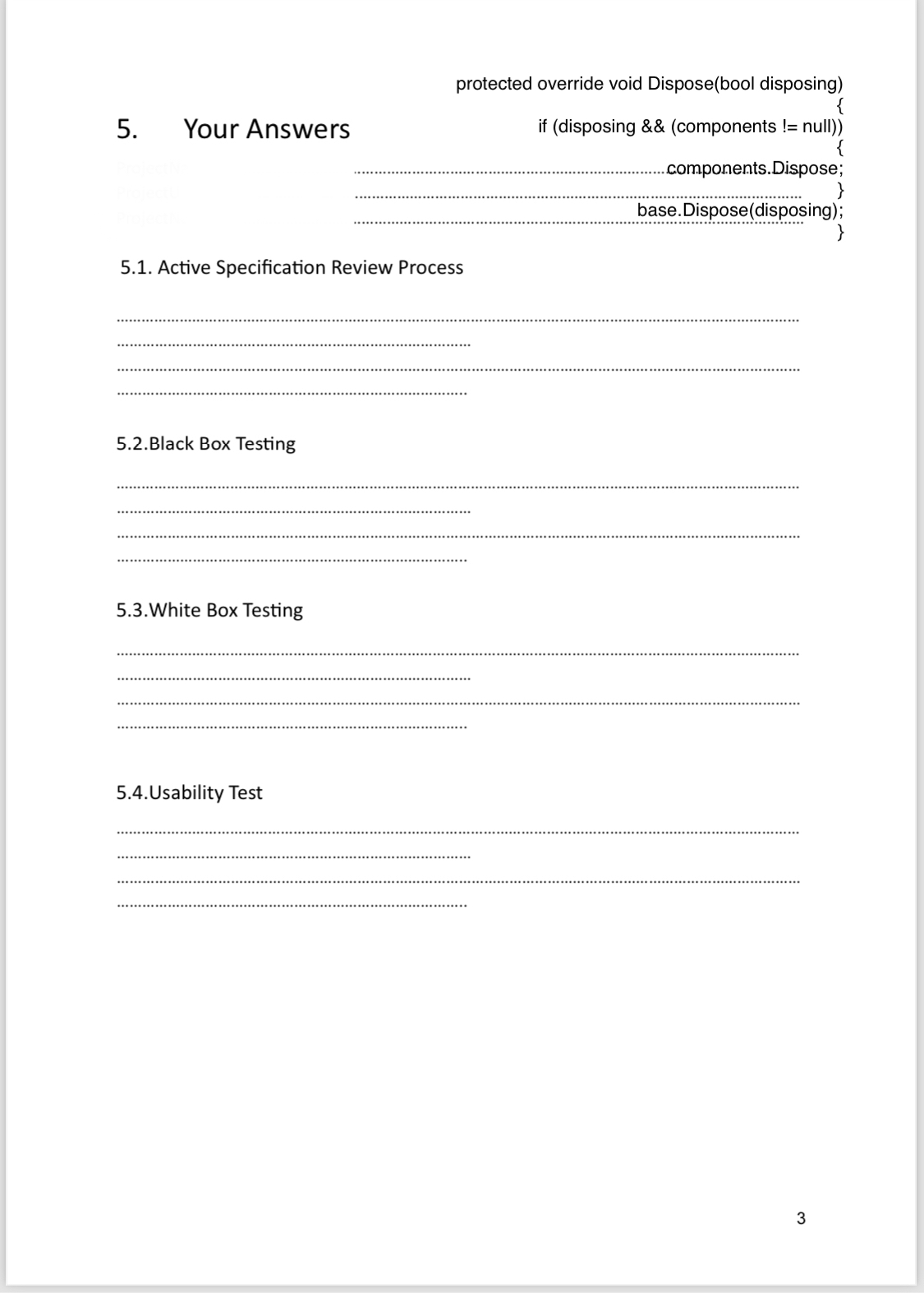 Solved protected override void Dispose(bool disposing){if | Chegg.com