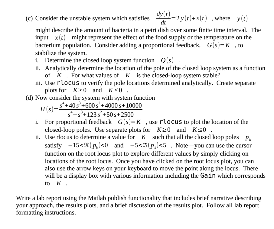Solved Laboratory Exercises A Use Matlab To Generate A 8790