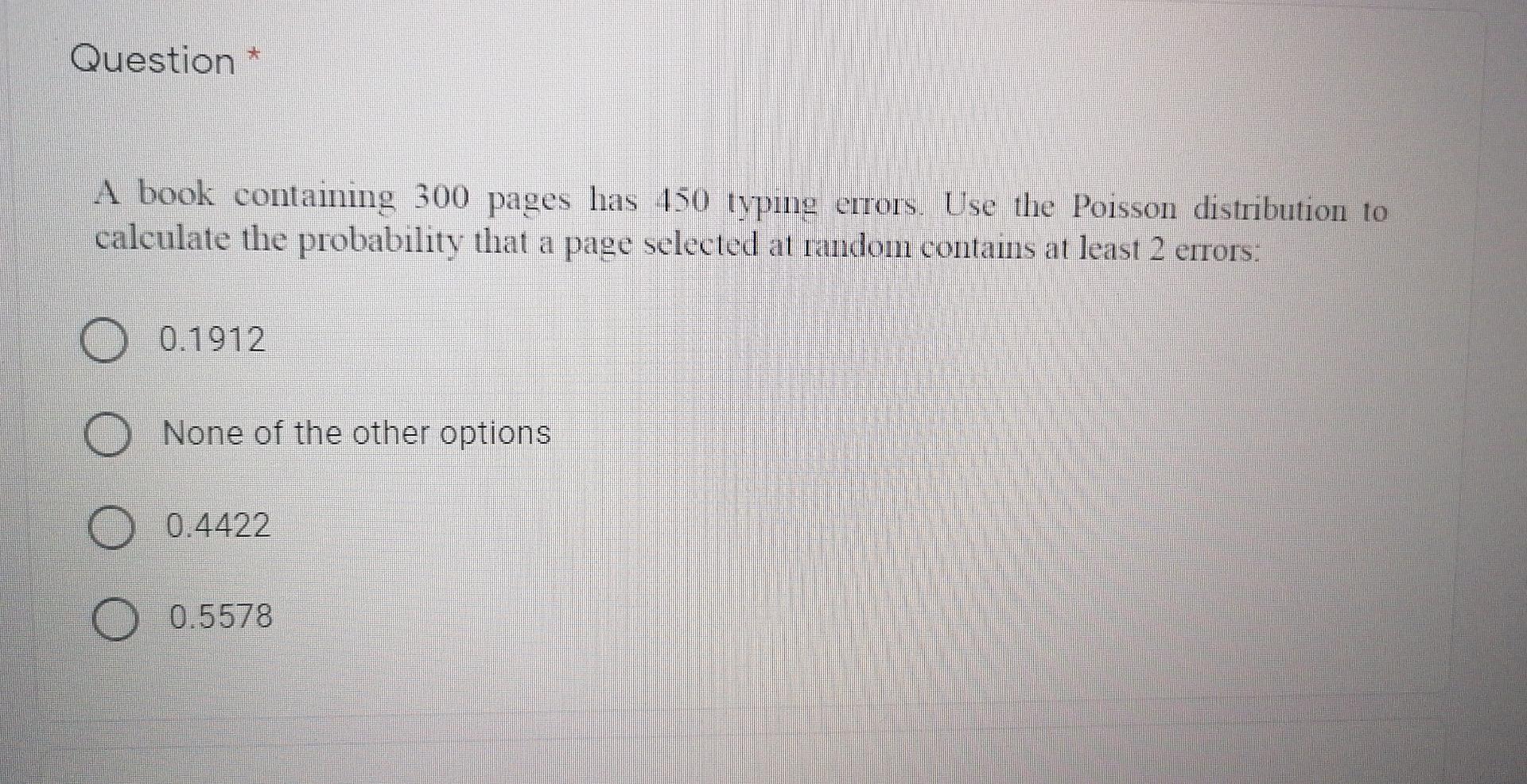 Solved Question A book containing 300 pages has 50 typing | Chegg.com