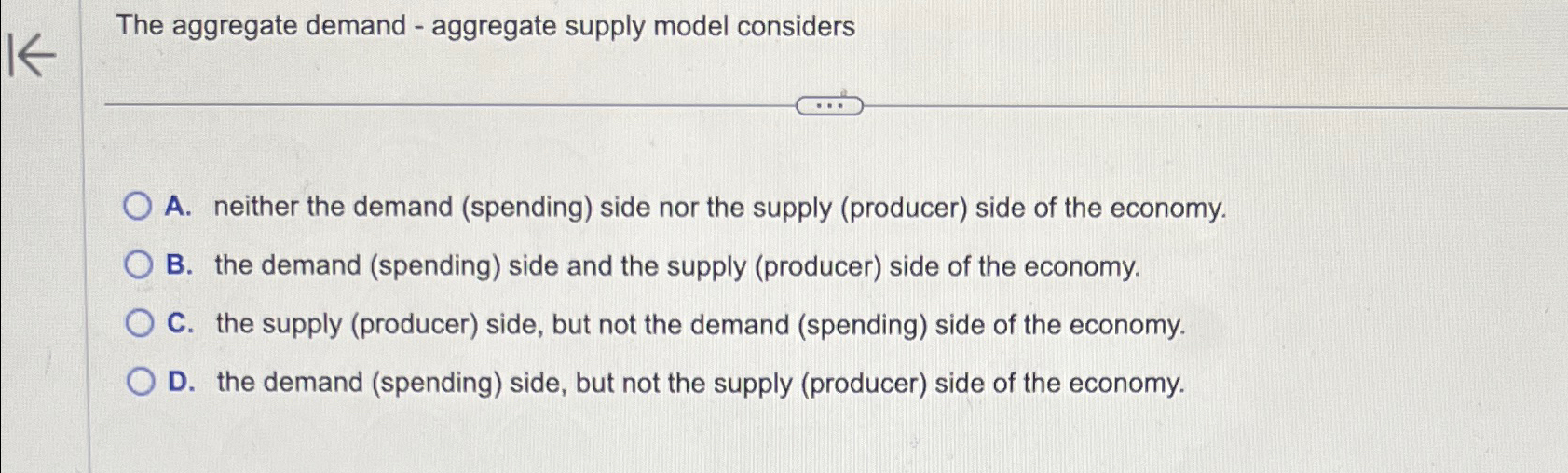 Solved The aggregate demand - ﻿aggregate supply model | Chegg.com